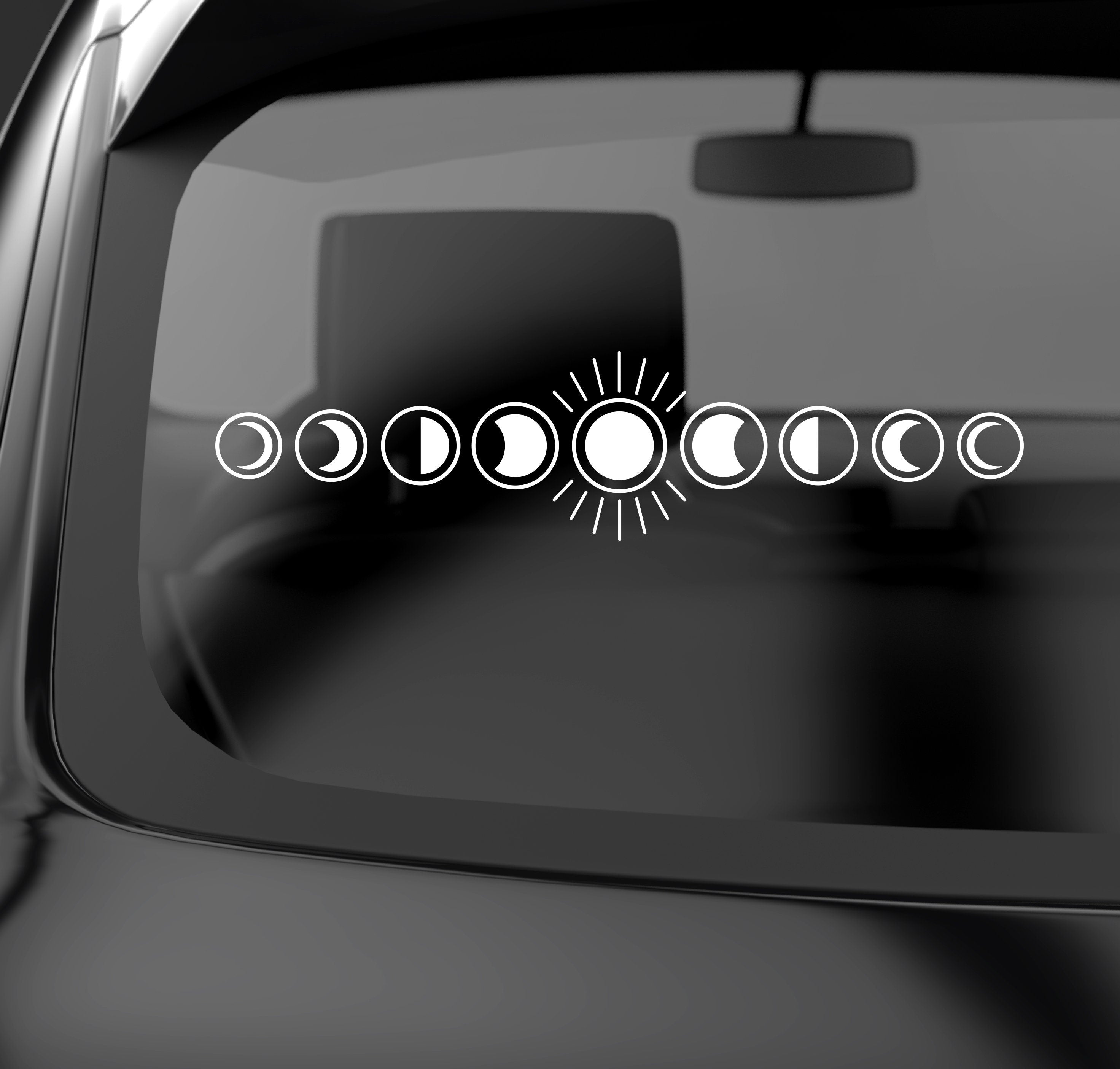 Phases Of The Moon | Waterproof Vinyl Decal Sticker | 20cm – Buy Custom ...